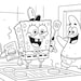 Spongebob and Friends in Mr. Krabs Class Coloring Pages - Etsy