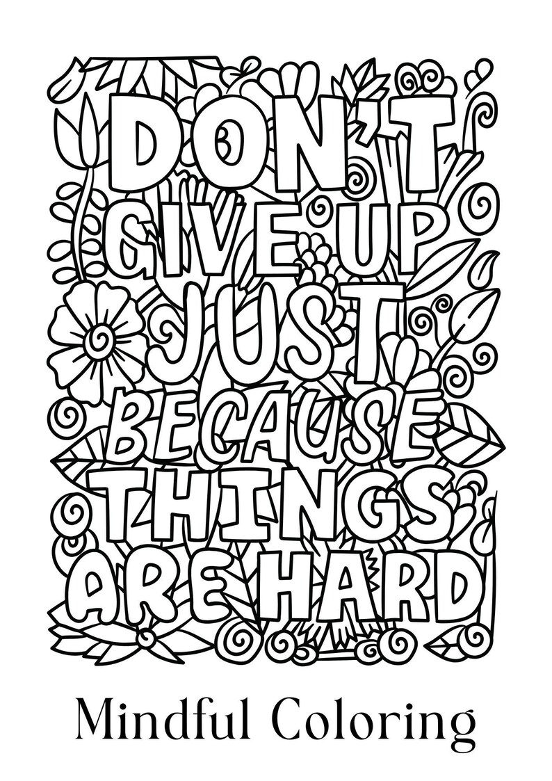 Thankful, Grateful, Blessed – Mindful Coloring Pages - Etsy