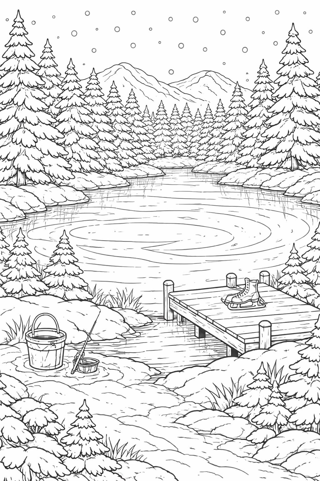 Nature Coloring Book: Winter Wonderland Scenes - Etsy