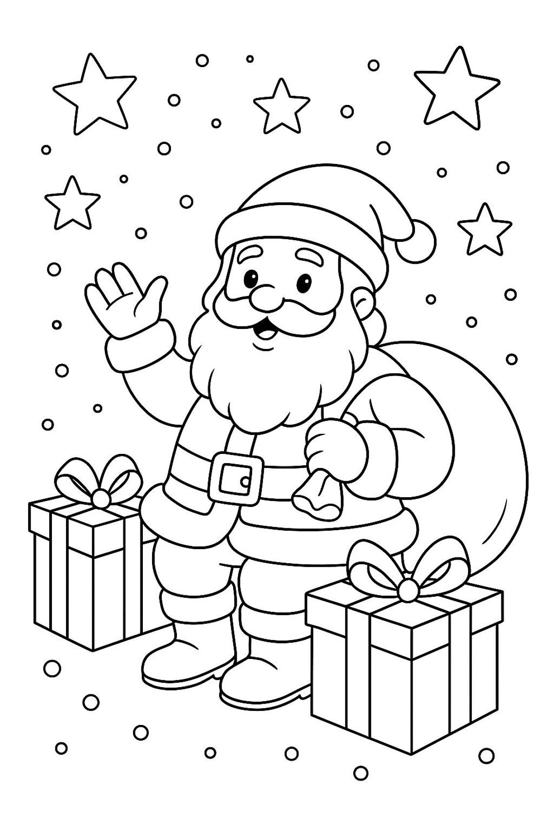 Christmas Collection Animals Santa Tree Elves House Advent Coloring ...