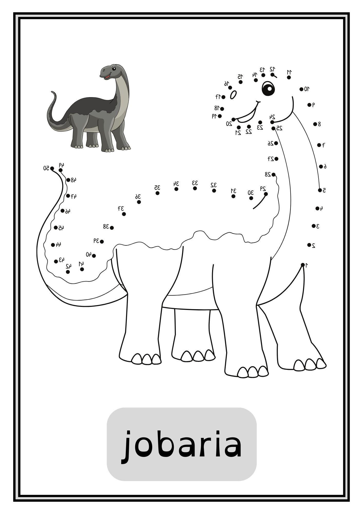 Dinosaurs Dot-to-dot Coloring Page - Etsy