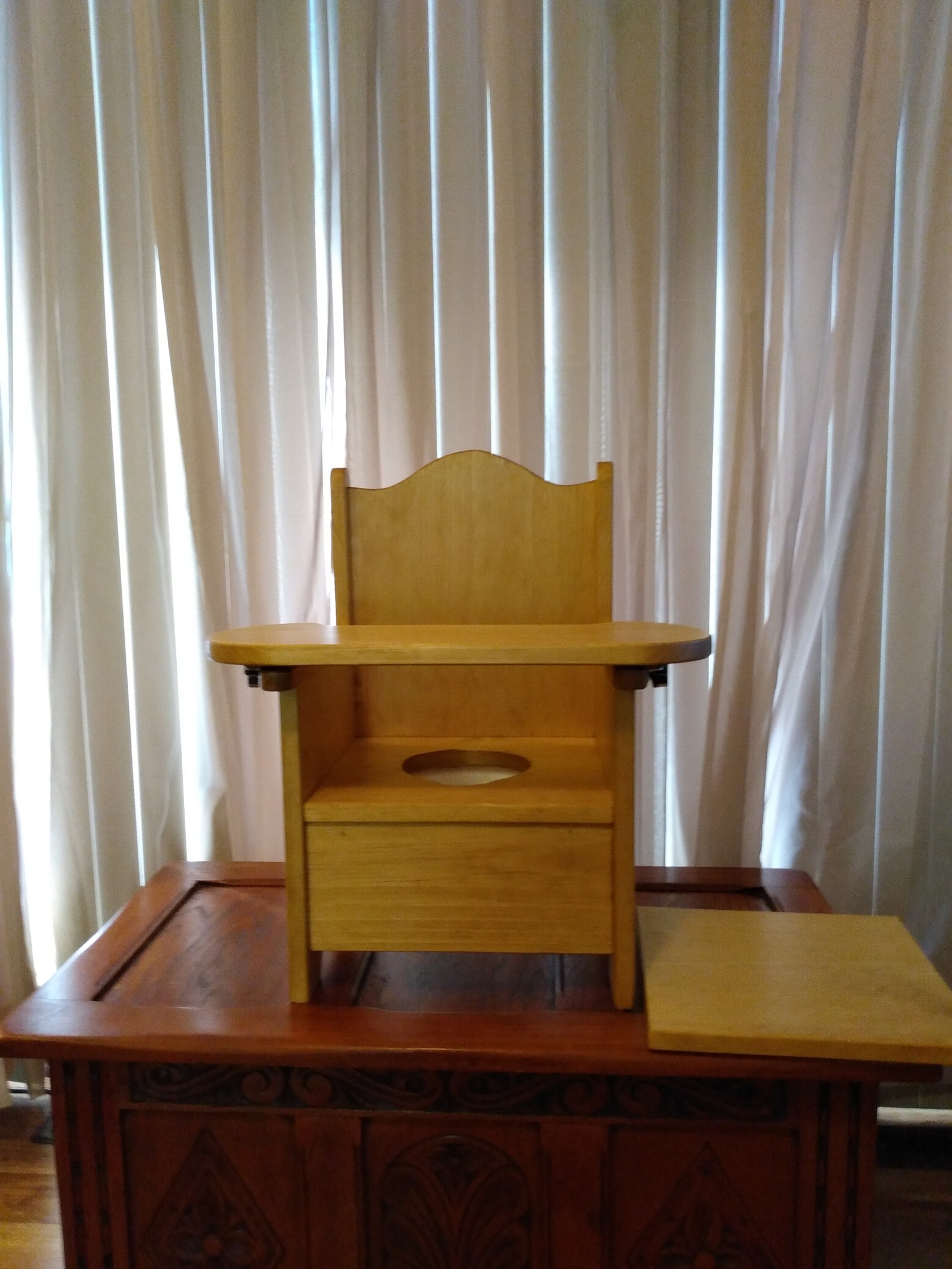Classic Wooden Potty Chair With Tray - Etsy