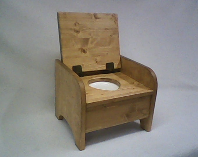A New Wooden Potty Chair W/ Latching Tray, Pot, and Pee Deflector ...