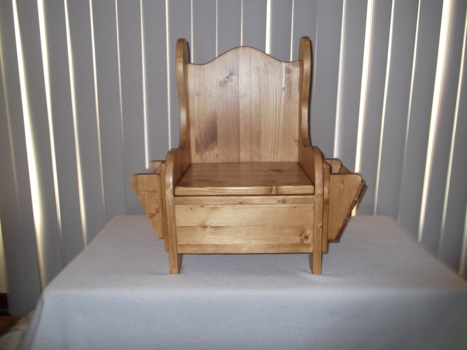 Wooden Potty Chair W/ TP Holder and Book Rack - Etsy