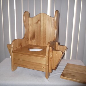 Wooden Potty Chair W/ TP Holder and Book Rack - Etsy