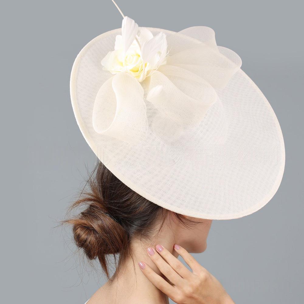 Flower Fascinator Hat Elegant Tea Party Derby Headband With Clip for ...