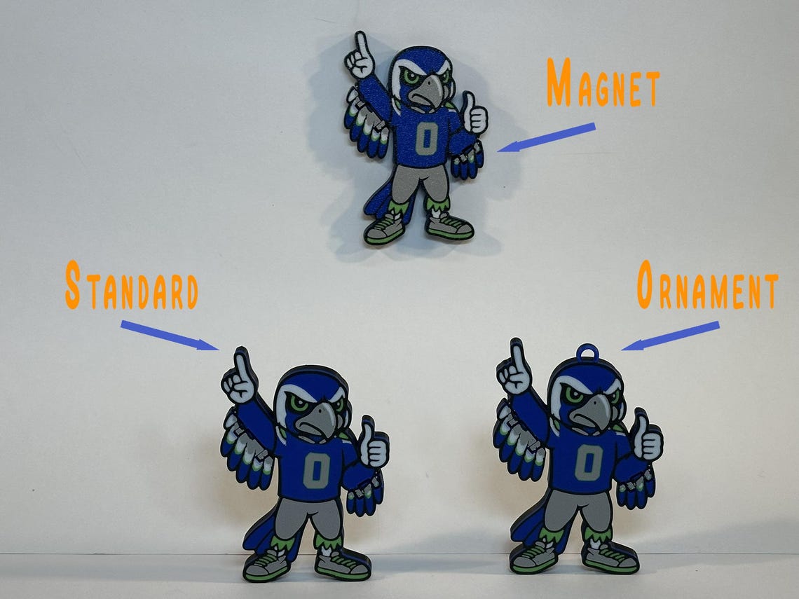 Blitz the Seahawks Mascot Flexi Toy. Seattle Seahawks Mascot. Make It ...