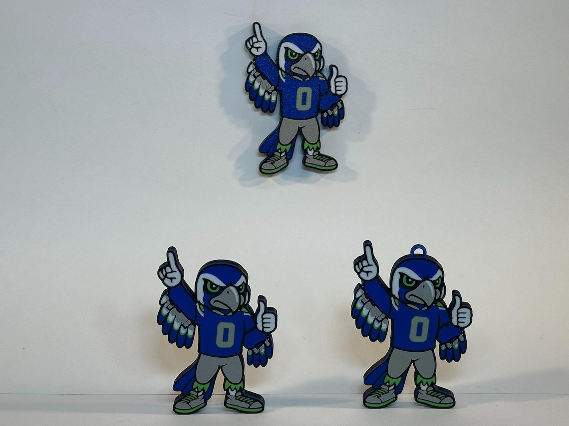 Blitz the Seahawks Mascot Flexi Toy. Seattle Seahawks Mascot. Make It ...