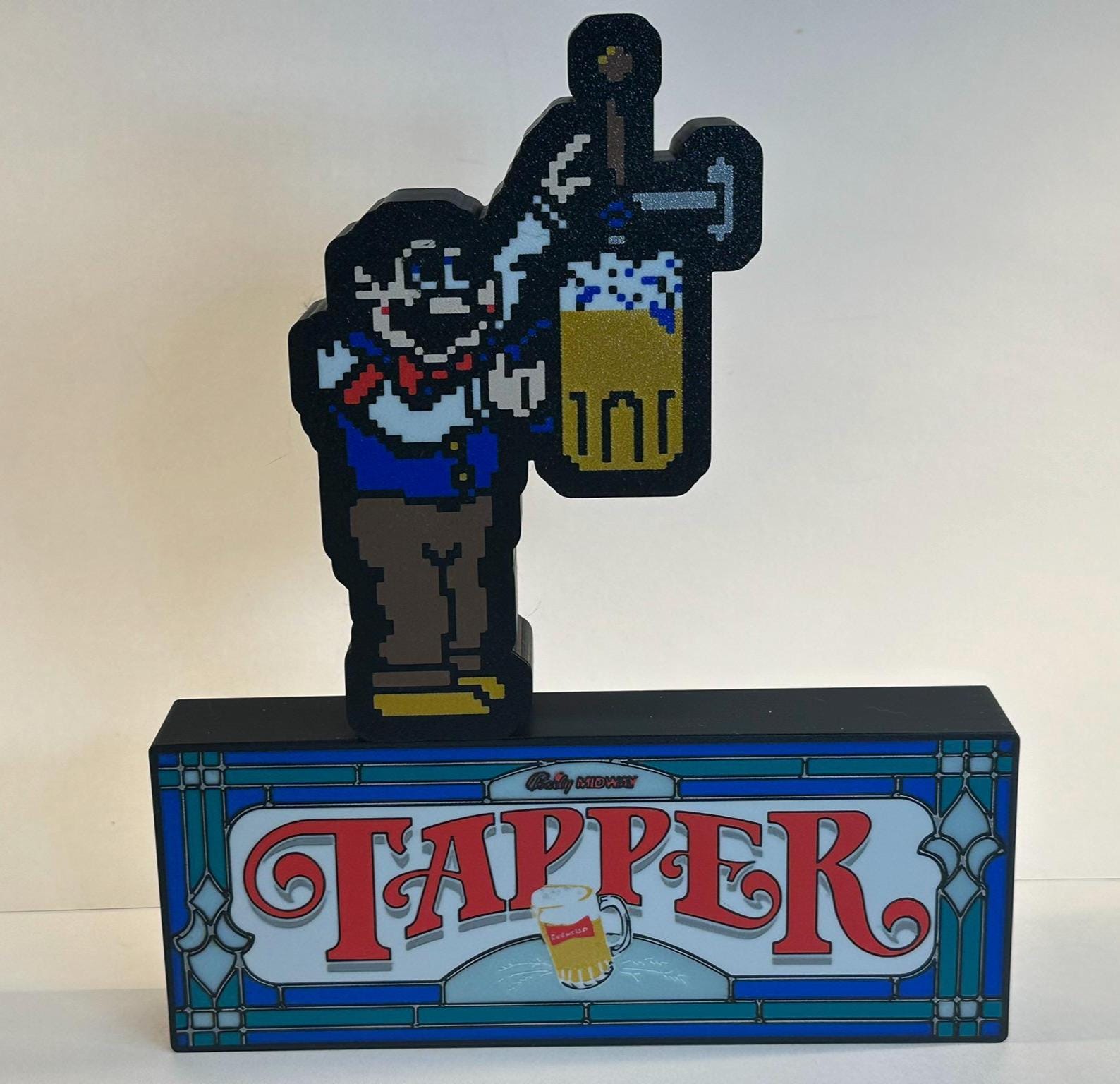 Tapper Arcade LED Lighted Sign, 3D Printed and Handmade, Home Office ...