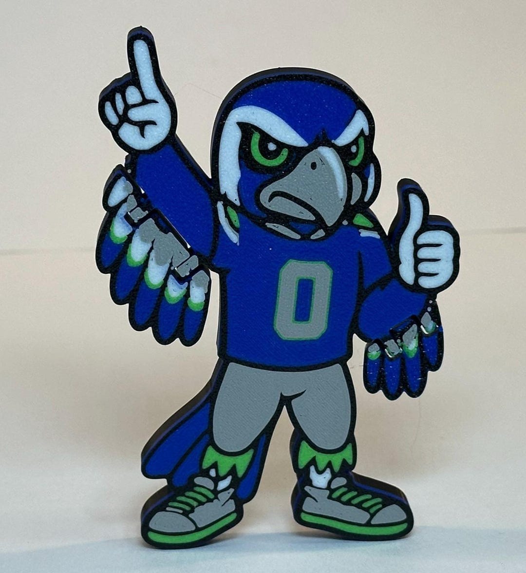 Blitz the Seahawks Mascot Flexi Toy. Seattle Seahawks Mascot. Make It ...