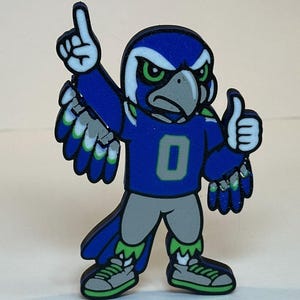 Blitz the Seahawks Mascot Flexi Toy. Seattle Seahawks Mascot. Make It ...