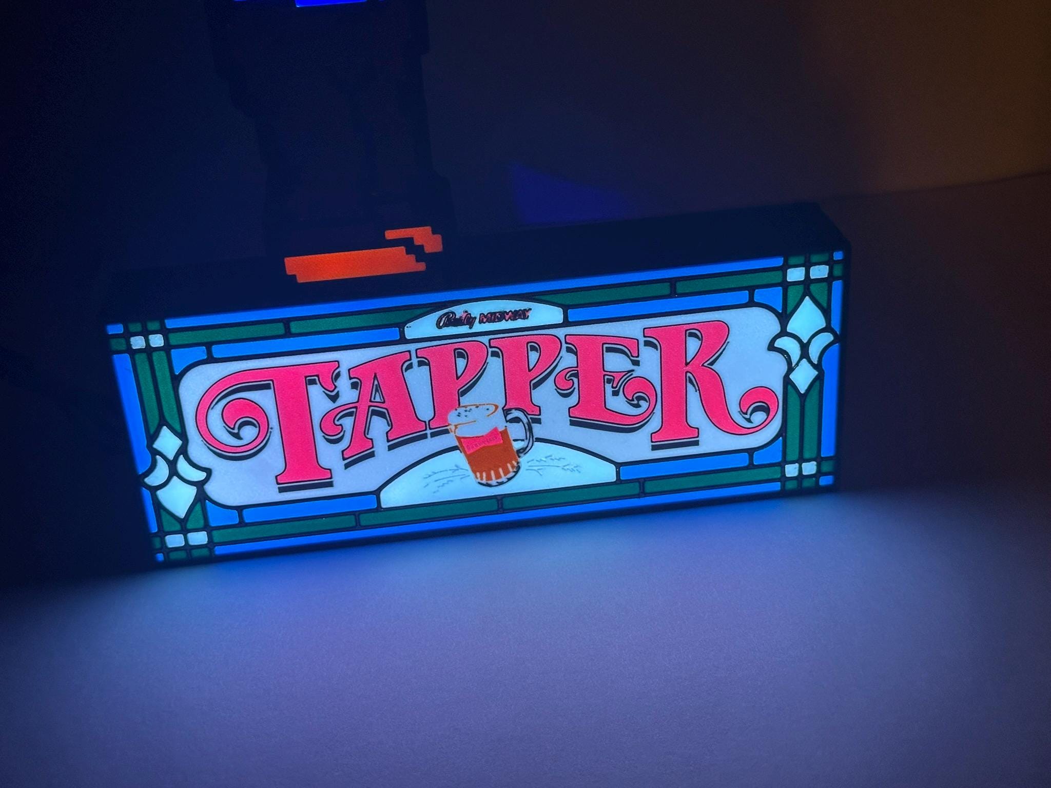 Tapper Arcade LED Lighted Sign, 3D Printed and Handmade, Home Office ...