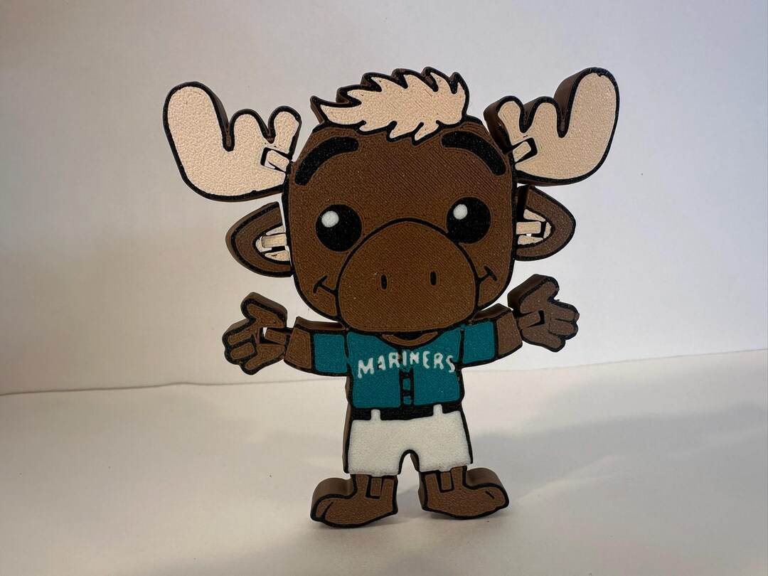 3D Printed Mariner Moose Flexi Toy. Seattle Mariners Mascot. Make It an ...