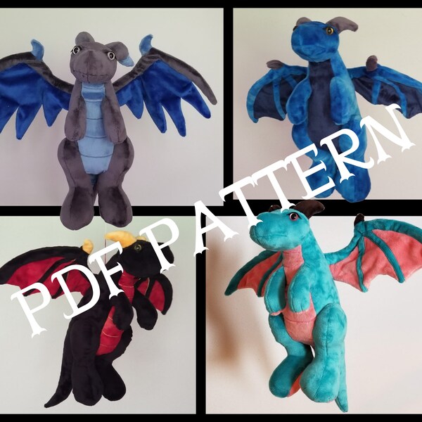 Dragon Plush Pattern - Buy Online - Etsy