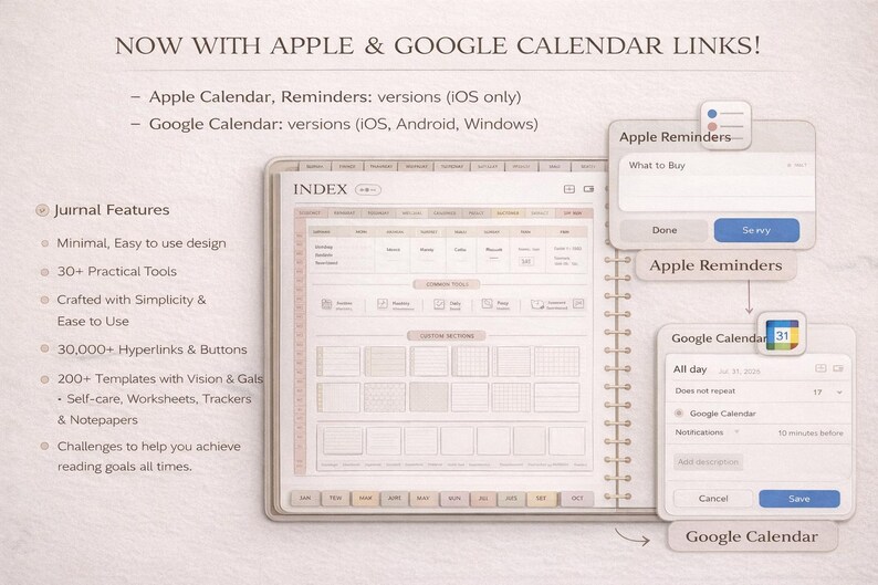 All-in-one Digital Planner 2026, Hyperlink Digital Planner, Daily ...