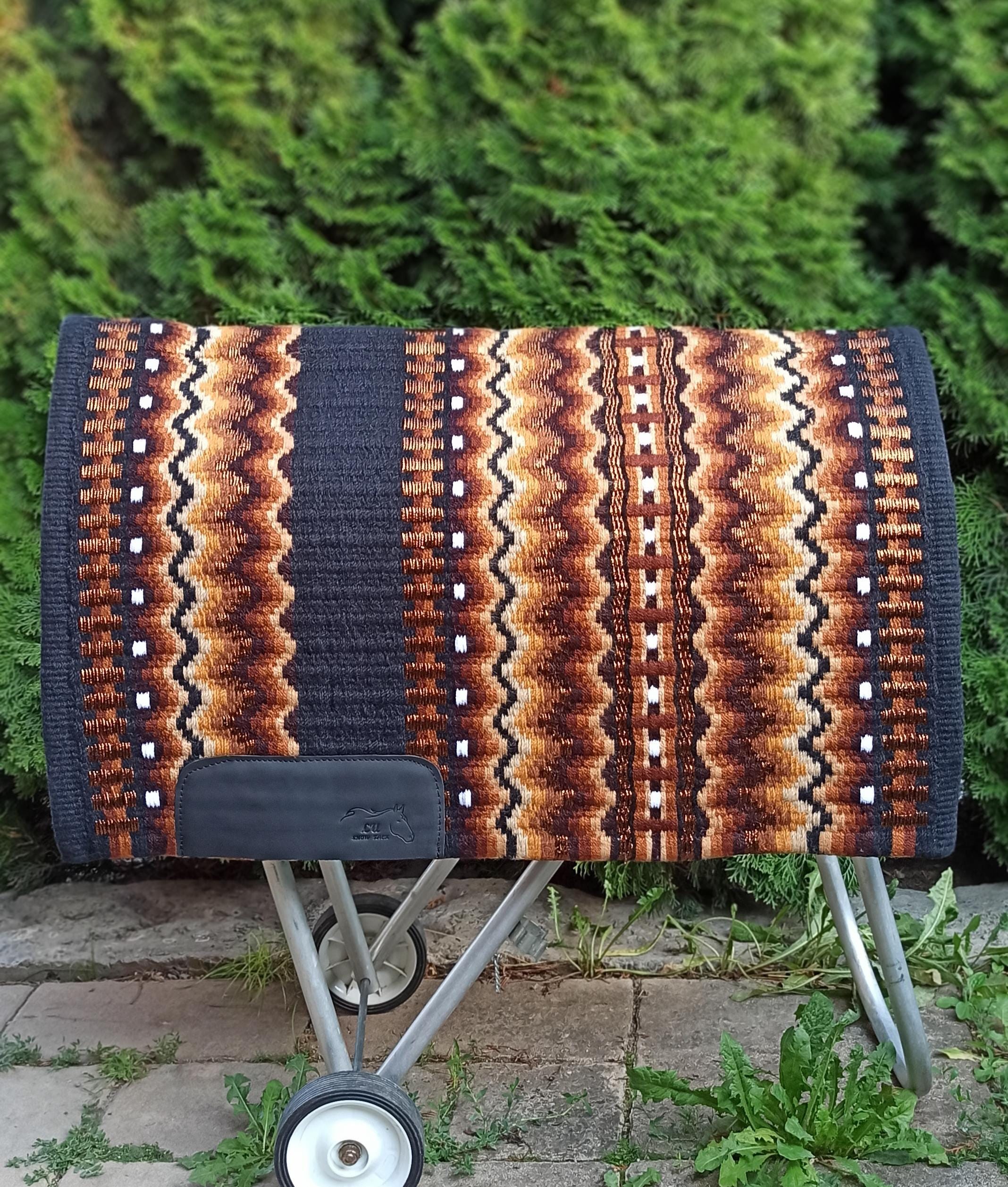 Black Brown Rust Woolen Saddle Blanket Saddle Pad Ranch Pad Yucca Pad ...
