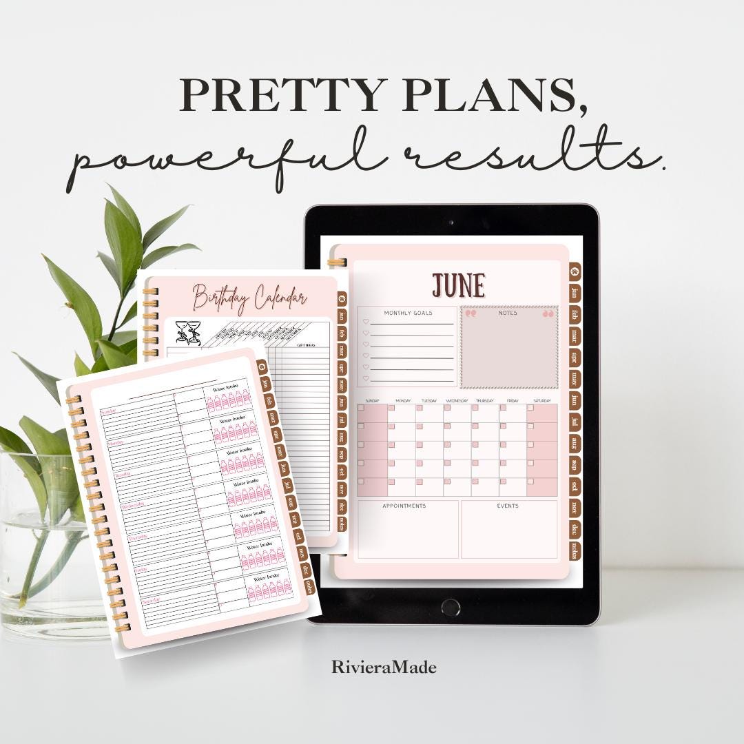 Editable Digital Planner | Canva Template | Daily, Weekly & Monthly ...