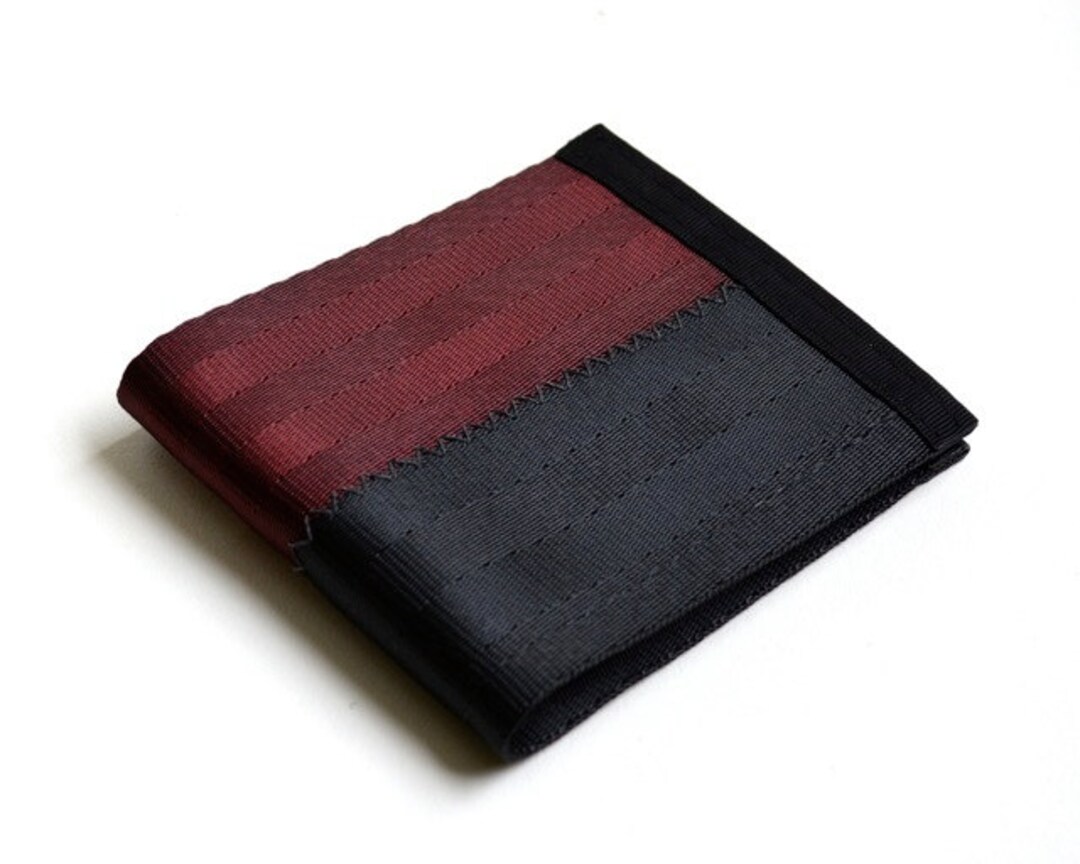 Men's Wallet in Black and Oxblood - Etsy