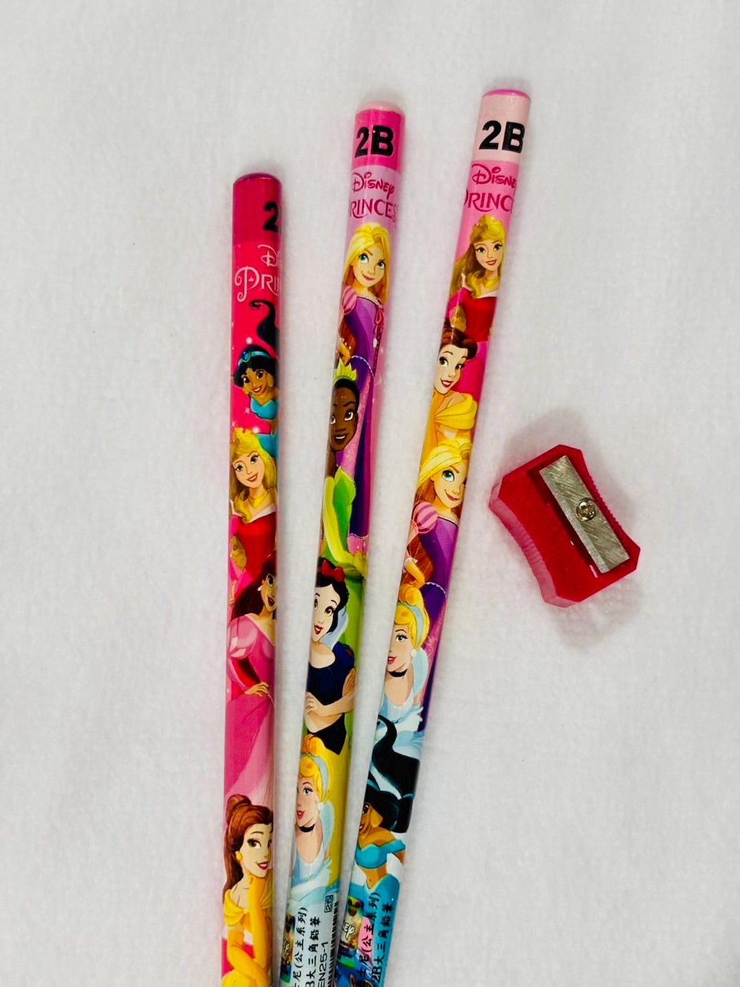 Disney Princess 2B Pencil Set + Sharpener - Etsy