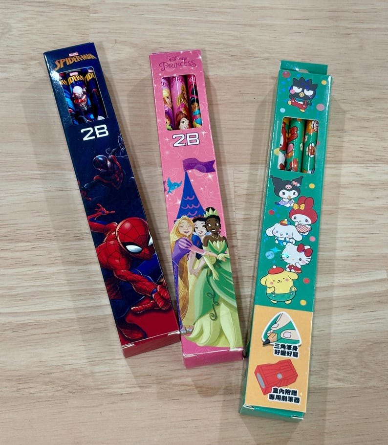 Disney Princess 2B Pencil Set + Sharpener - Etsy