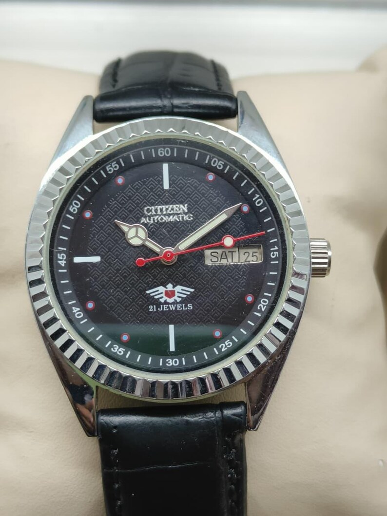 Vintage Citizen Automatic Black Dial Day-date Men’s Watch 21 Jewels ...