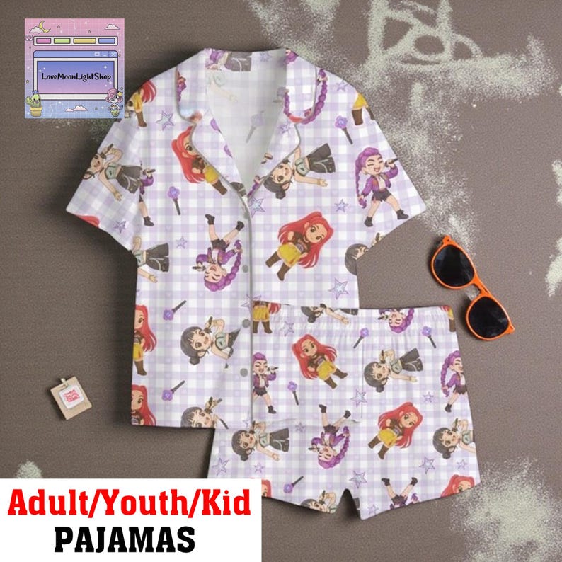 Huntrix Pajamas, Huntrix Star Pajamas for Teens, KPOP Women's Pajamas ...