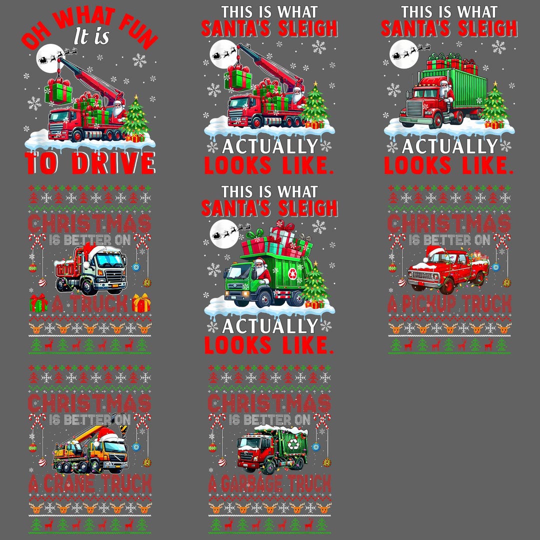 What Funny It is to Drive Xmas PNG, Santa Driving Truck Christmas ...