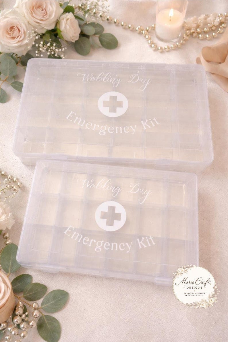 Wedding Day Emergency Kit Box | Bridal Gift, Keepsake Organizer - Etsy