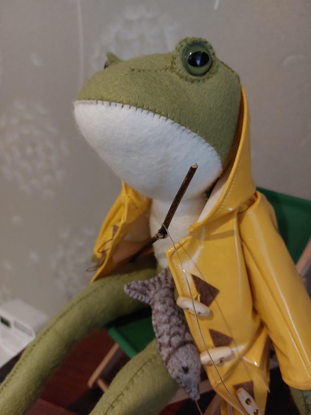 Mr Frog Gone Fishing - Etsy