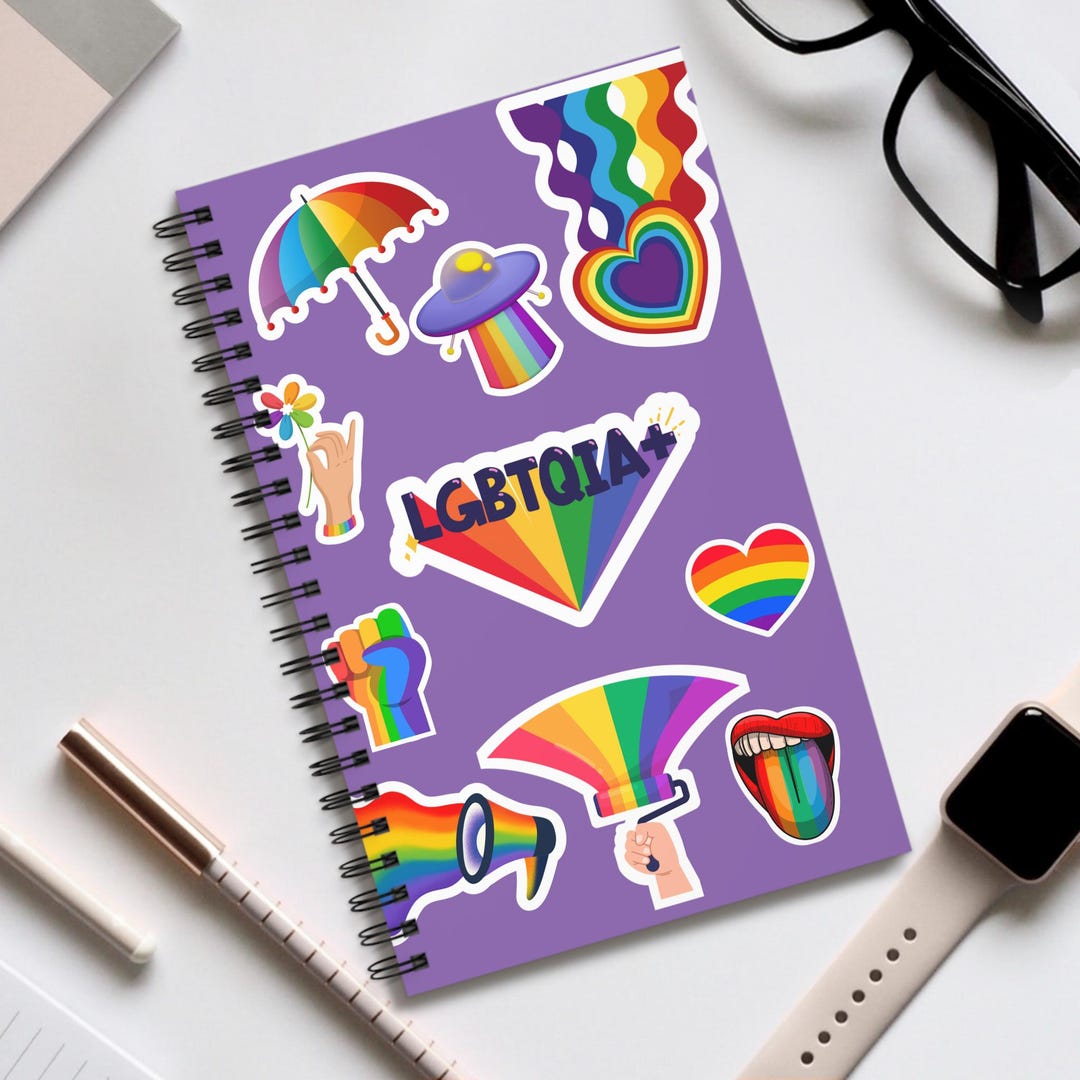 LGBTQIA+ Notebook | Rainbow Spiral Journal | Pride Gift Idea | Queer ...