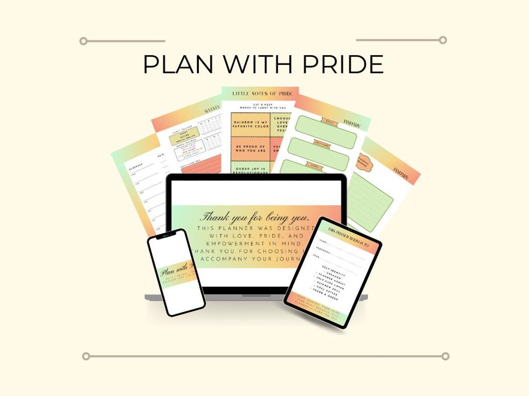 Digital LGBTQ+ Planner (142 PDF Pages), Undated, for Daily, Weekly ...