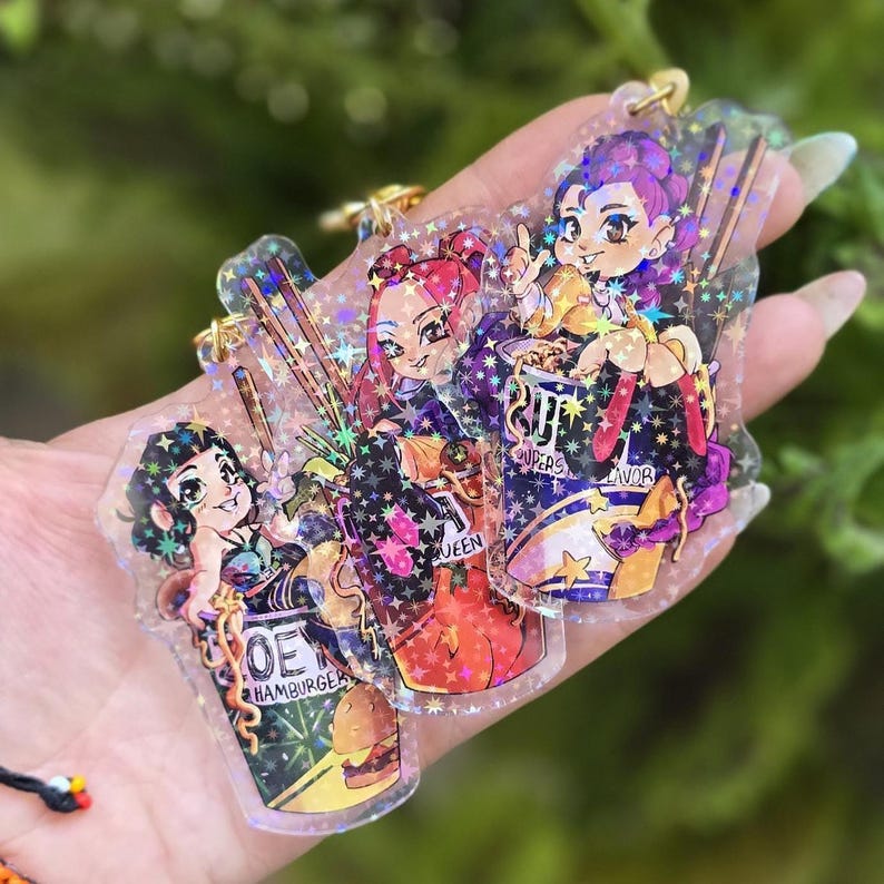 K-pop Demon Hunters Acrylic Keychain - Etsy