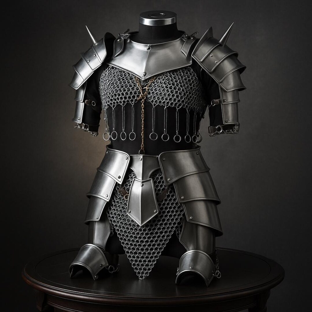Brave Lady Warrior Armor – Handcrafted Medieval Steel & Chainmail Women ...