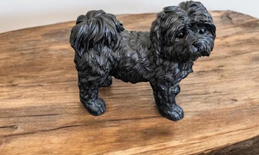 Personalized Black & Silver Shih Tzu Statue: Memorial Pet Keepsake - Etsy