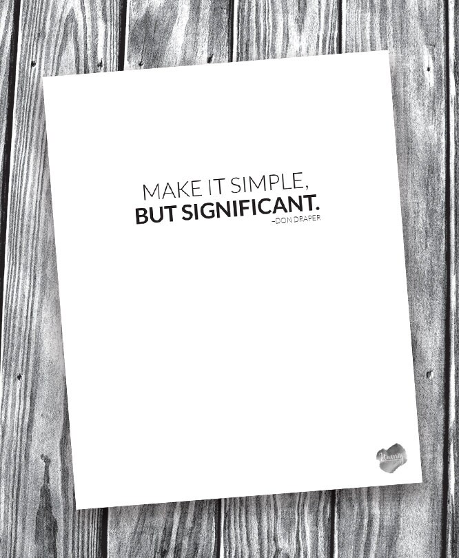 Make It Simple but Significant Don Draper Quote Digitial - Etsy