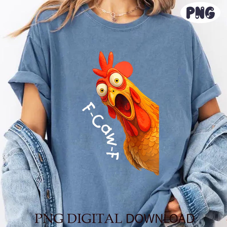 Funny Chicken Meme PNG Clipart: Screaming Rooster Art (digital Download ...