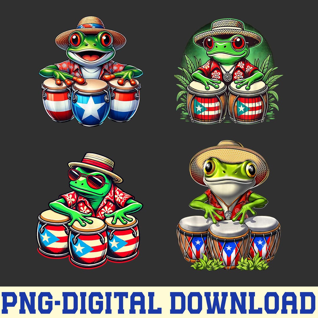 Coqui Frog Puerto Rico PNG: Boricua Pride Digital Art (digital Download ...
