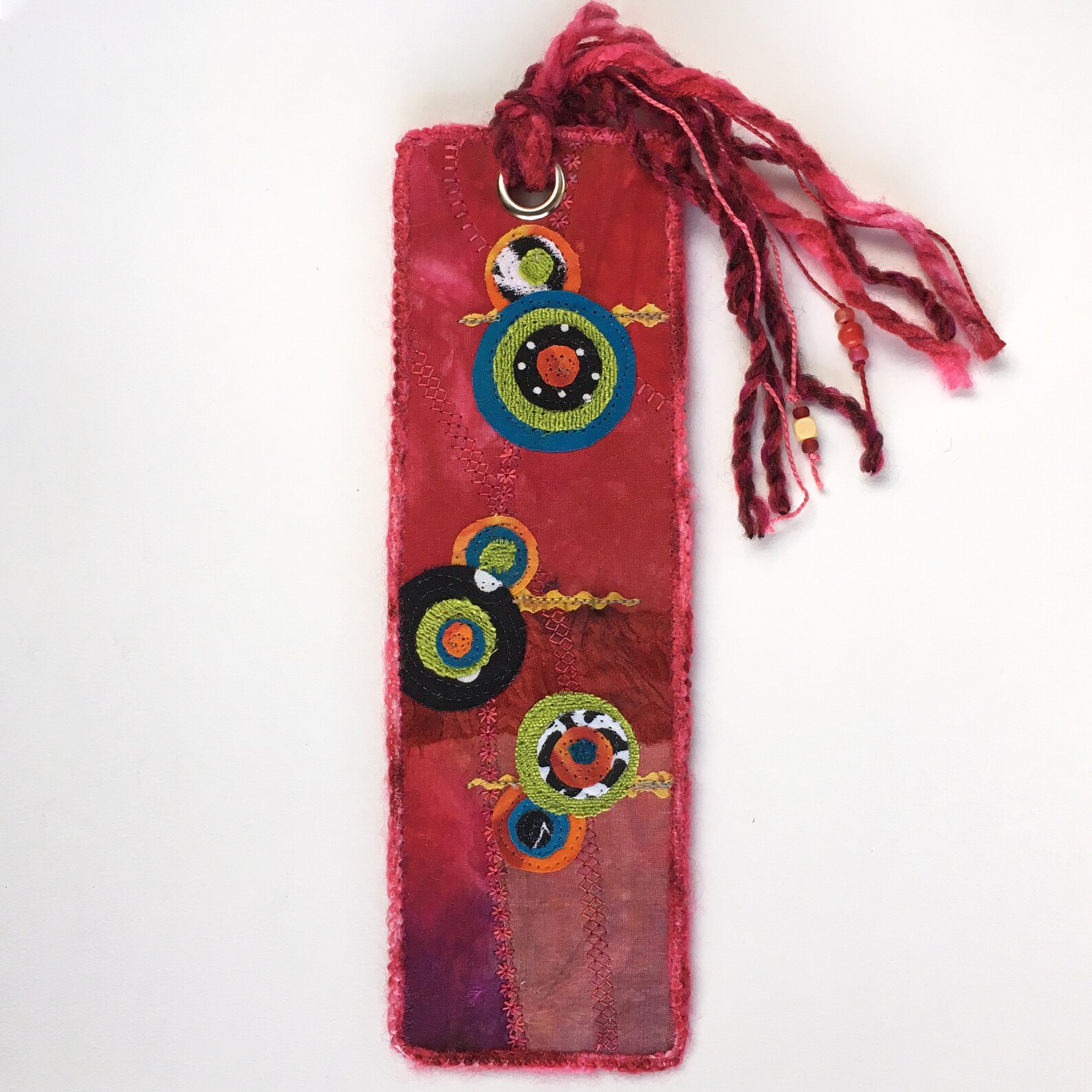 Bubbles Bookmark Fiber Art Gift Handmade Fabric Art Textile Bookmark - Etsy