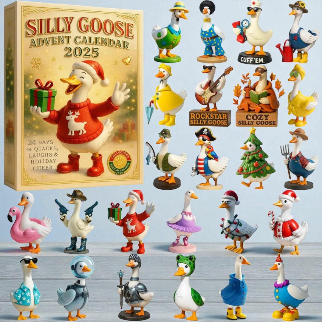 Silly Goose Advent Calendar,festive Goose on the Loose,christmas Goose ...