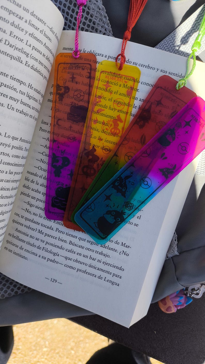 Gift Bookmark Pokémon Sun Catcher Waterproof Reading Book | Video Game ...