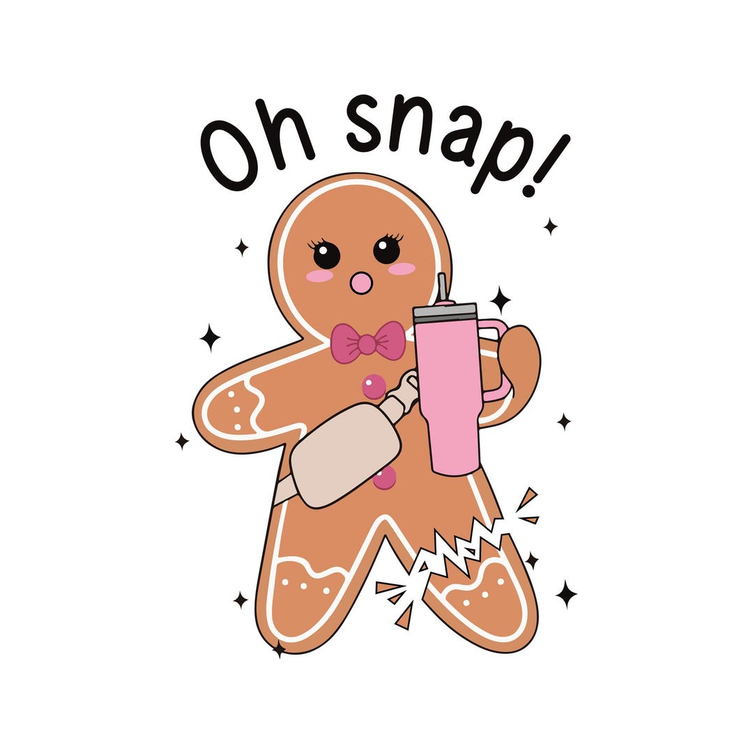 Funny Broken Gingerbread Man PNG - Christmas Sublimation Design ...