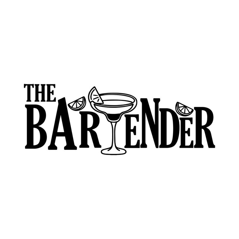 The Bartender SVG - Mixologist PNG File - Cocktail Glass Cut File for ...