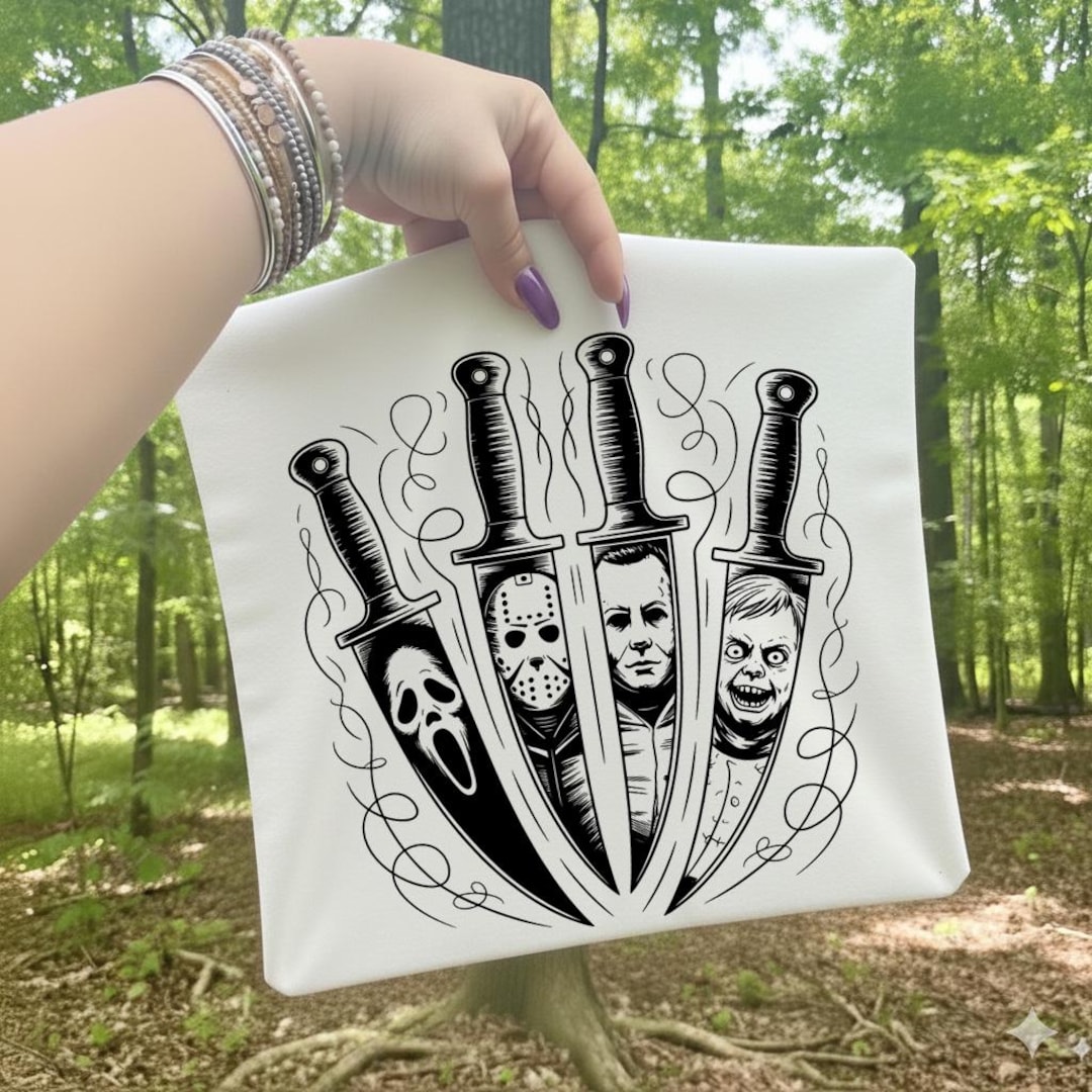 Slasher Killer Knives PNG - Horror Movie Characters Digital File - Ghostface - Jason - Michael ...