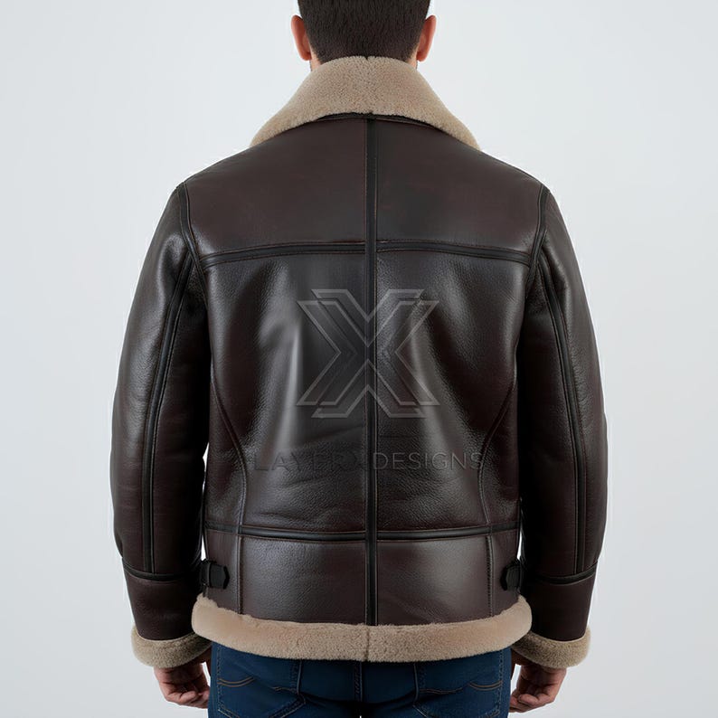 Handmade Leon Kennedy RE4 Cosplay Jacket | Brown Shearling Bomber ...