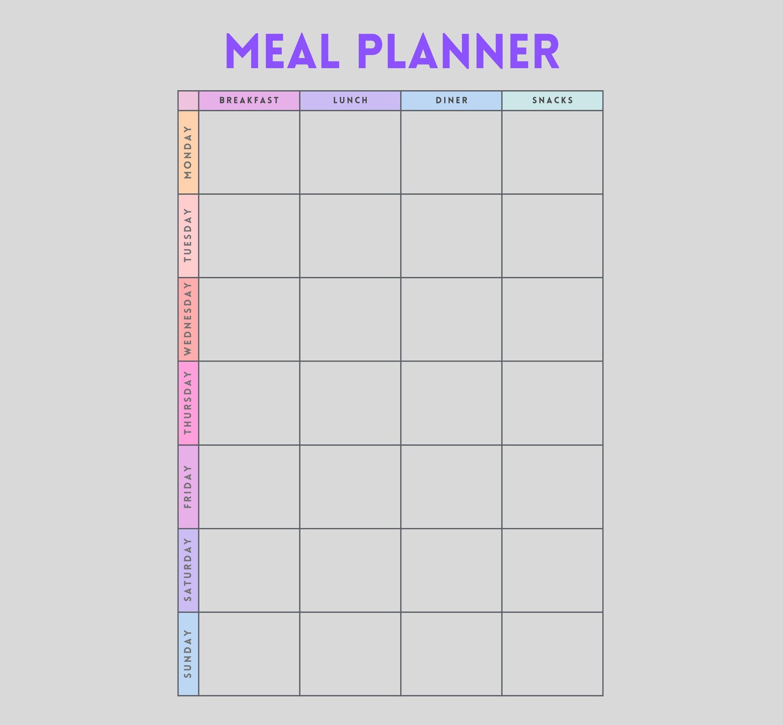 Pro Meal Planner - Etsy