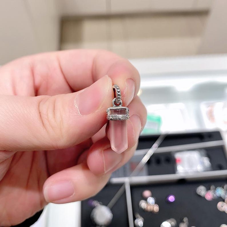Pandora Rolo Chain Necklace Pink Amulet Pendant - Etsy