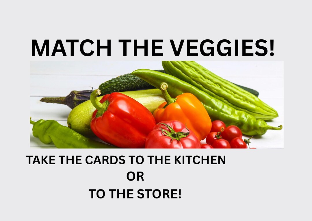 Flashcards to Match Veggies Montessori Homeschool Activity - Etsy