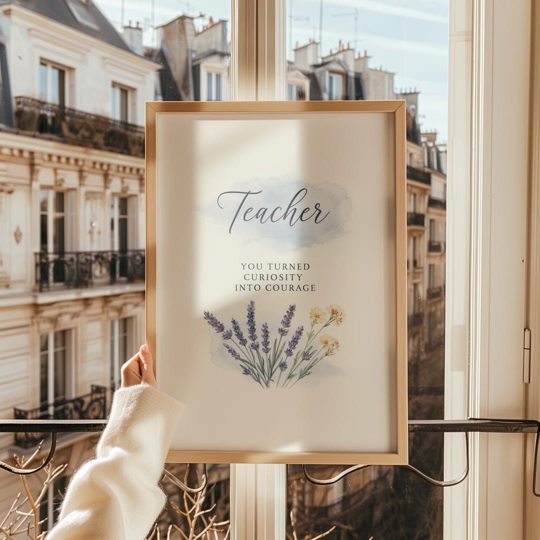 Teacher Appreciation Print, Floral Classroom Decor, Thank You Classroom ...