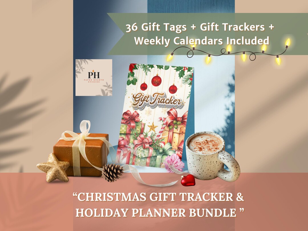 Christmas Gift Tracker & Holiday Planner | Printable Organizer (digital ...