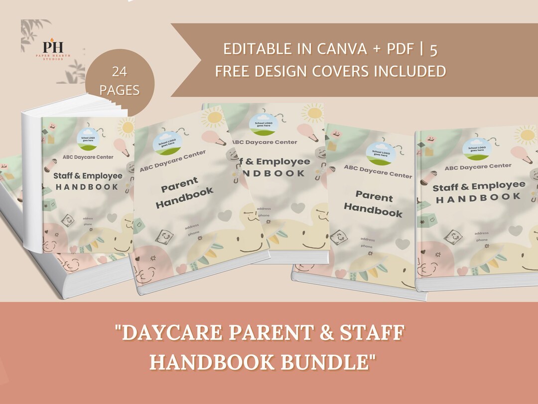 Daycare Parent Handbook Editable PDF, Policies and Procedures Template ...